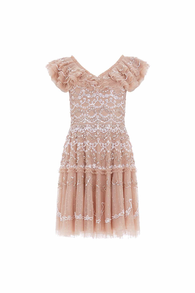 Everthine Micro Mini Dress – Beige | Needle & Thread