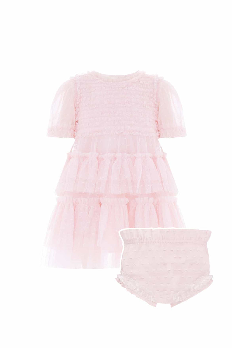 Ruffle Frill Baby Dress – Pink | Needle & Thread